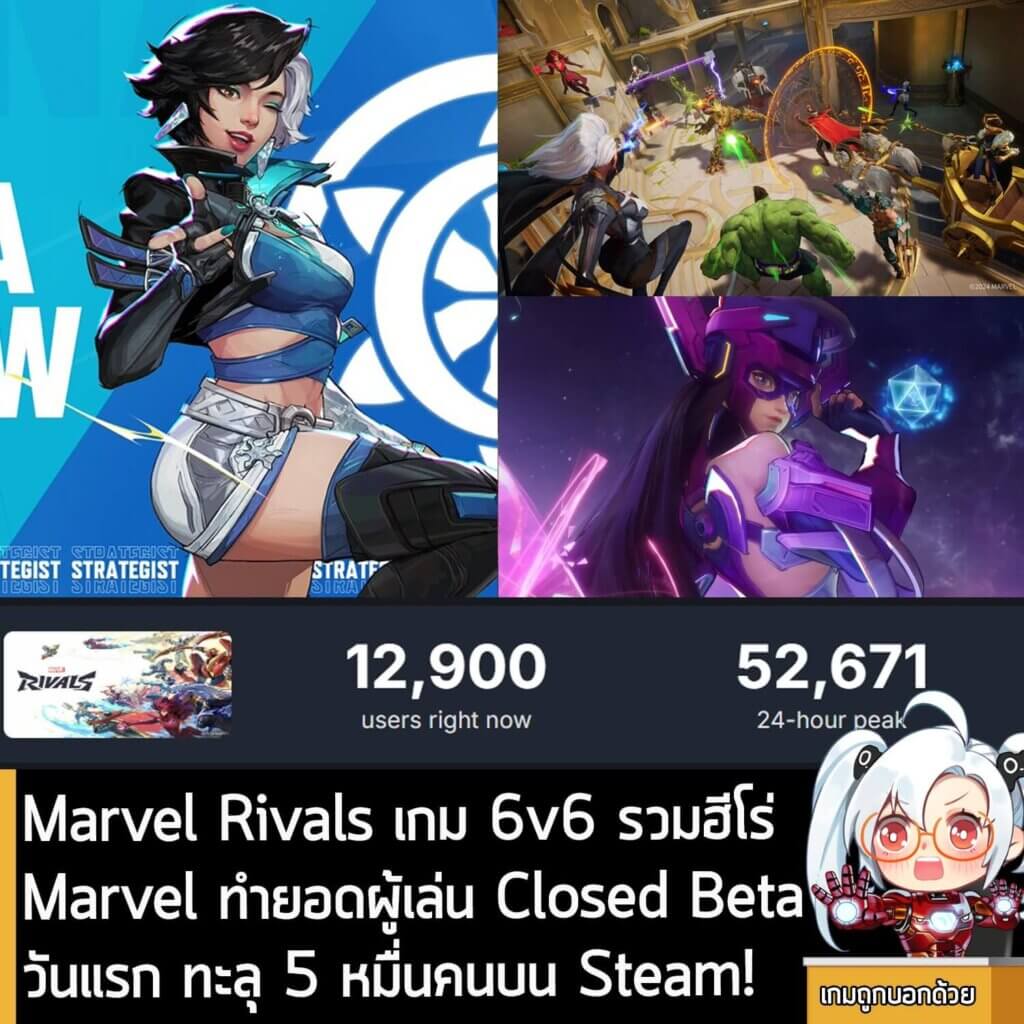 [News] Marvel Rivals เกม 6v6 รวมฮีโร่ Marvel ทำยอดผู้เล่น Closed Beta ...