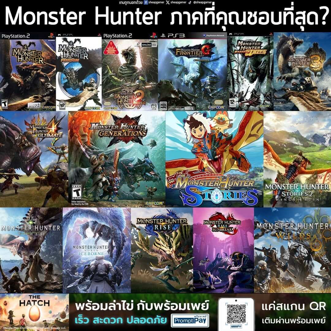 Monster Hunter ภาคใดที่คุณชอบที่สุด?