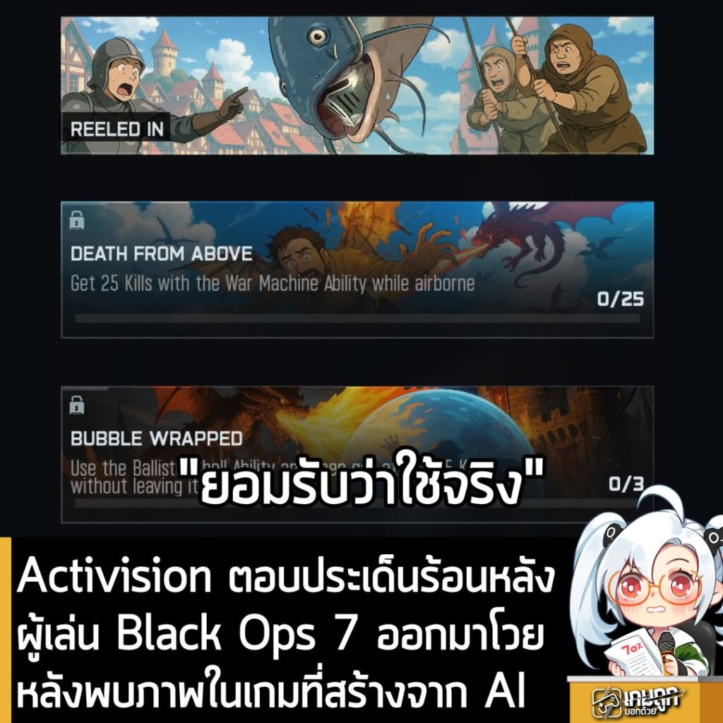 Activision ตอบประเด็นร้อนหลัง ผู้เล่น "Call of Duty: Black Ops 7" พบภาพในเกมที่สร้างจาก AI